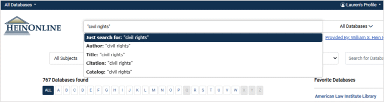 How to Search in HeinOnline - HeinOnline Knowledge Base