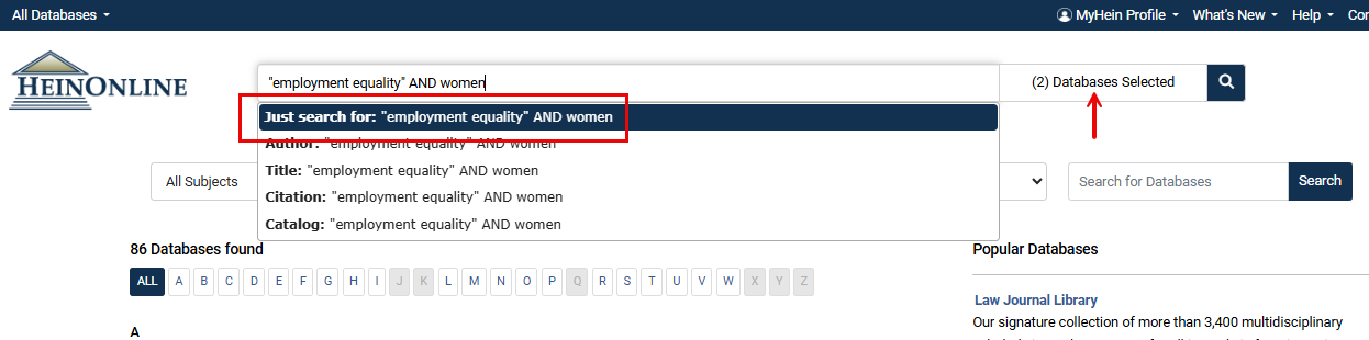 How to Search in HeinOnline - HeinOnline Knowledge Base