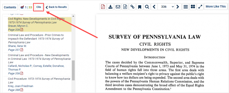 How to Use Citations in HeinOnline - HeinOnline Knowledge Base