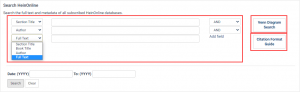 How to Search in HeinOnline - HeinOnline Knowledge Base