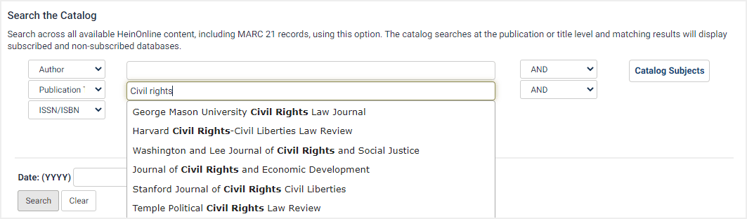 How to Search in HeinOnline - HeinOnline Knowledge Base