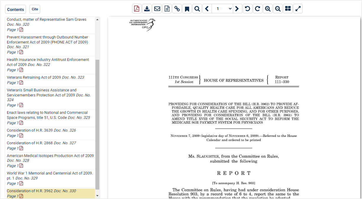 How to Locate a House or Senate Report - HeinOnline Knowledge Base