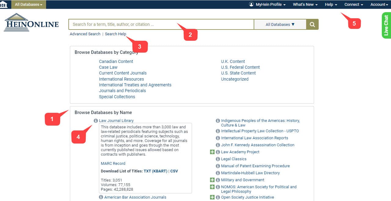 Getting Started in HeinOnline - HeinOnline Knowledge Base